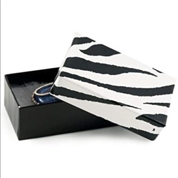 Office | Zebra Boxes Jewelry Packaging Box W Lid Cotton Shipping ...
